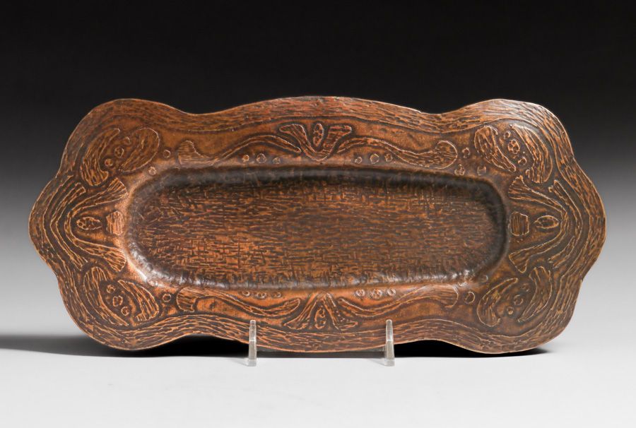 Early Craftsman Studios – Brooklyn Hammered Copper Acid-Etched Pen Tray ...