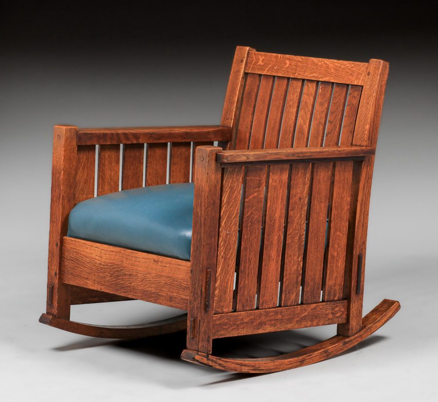 L&JG Stickley #409 Slatted Cube Rocker c1908-1912 - California ...