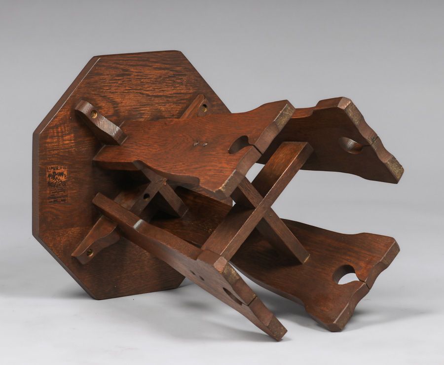 Limbert Octagonal Taboret c1910 - California Historical Design, Inc.