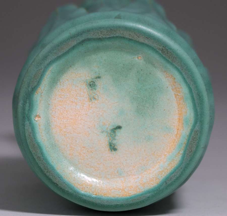 Teco Pottery Matte Green Reticulated Vase - California Historical ...